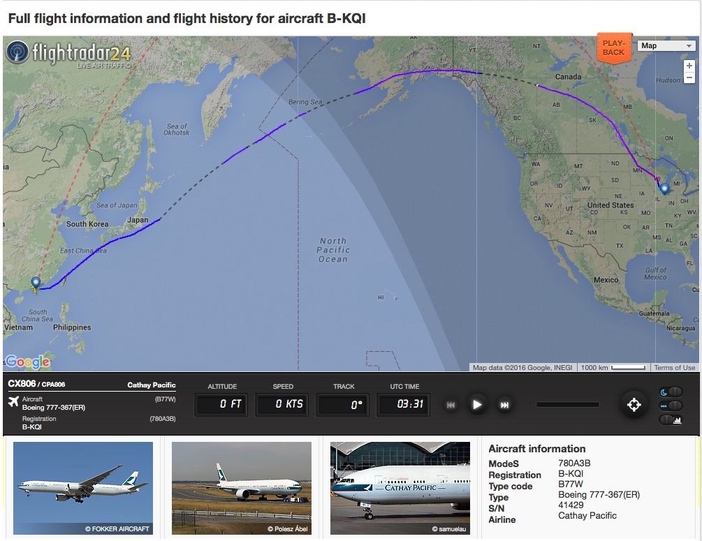 Review of Cathay Pacific flight from Hong Kong to Chicago in First