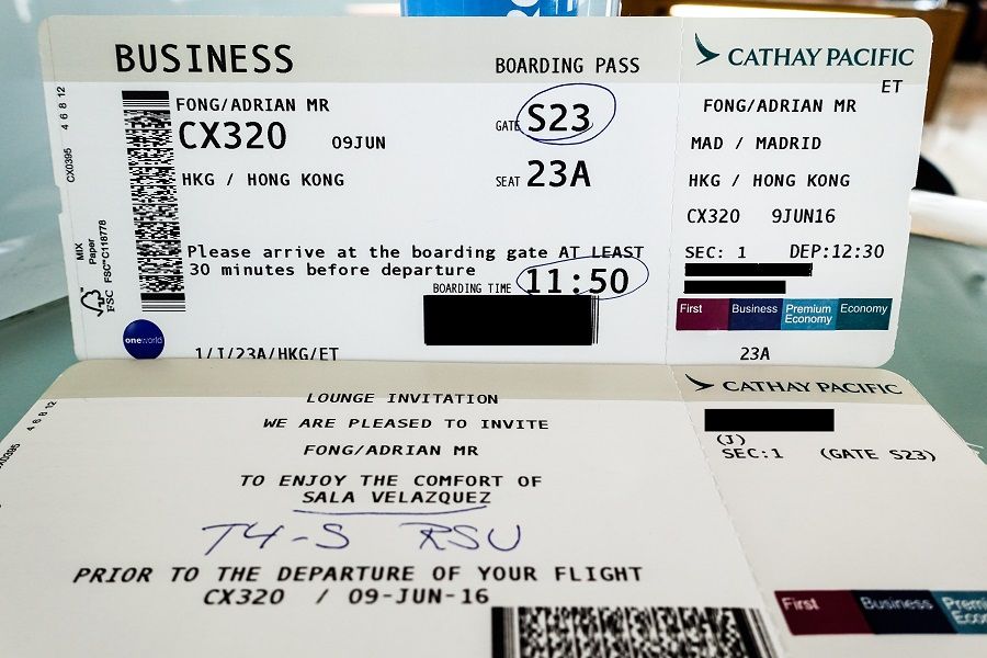 Review of Cathay Pacific flight from Madrid to Hong Kong in Business