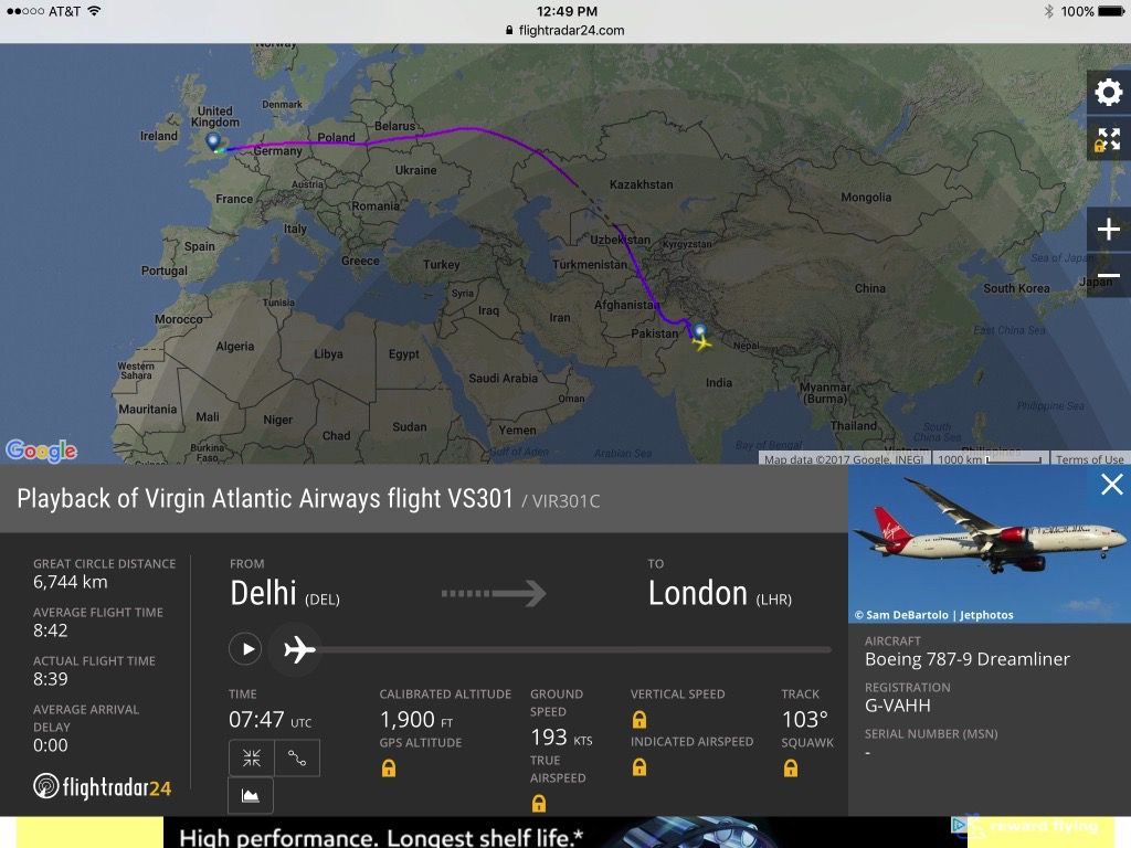 Review of Virgin Atlantic flight from New Delhi to London in Business