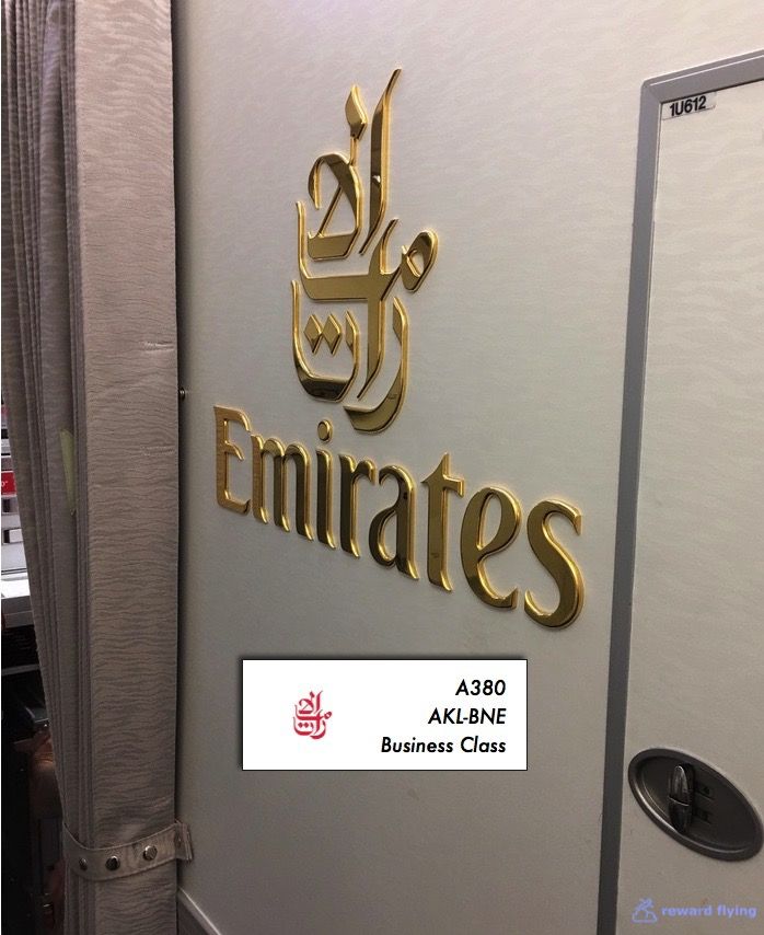 Review of Emirates flight from Auckland to Brisbane in Business