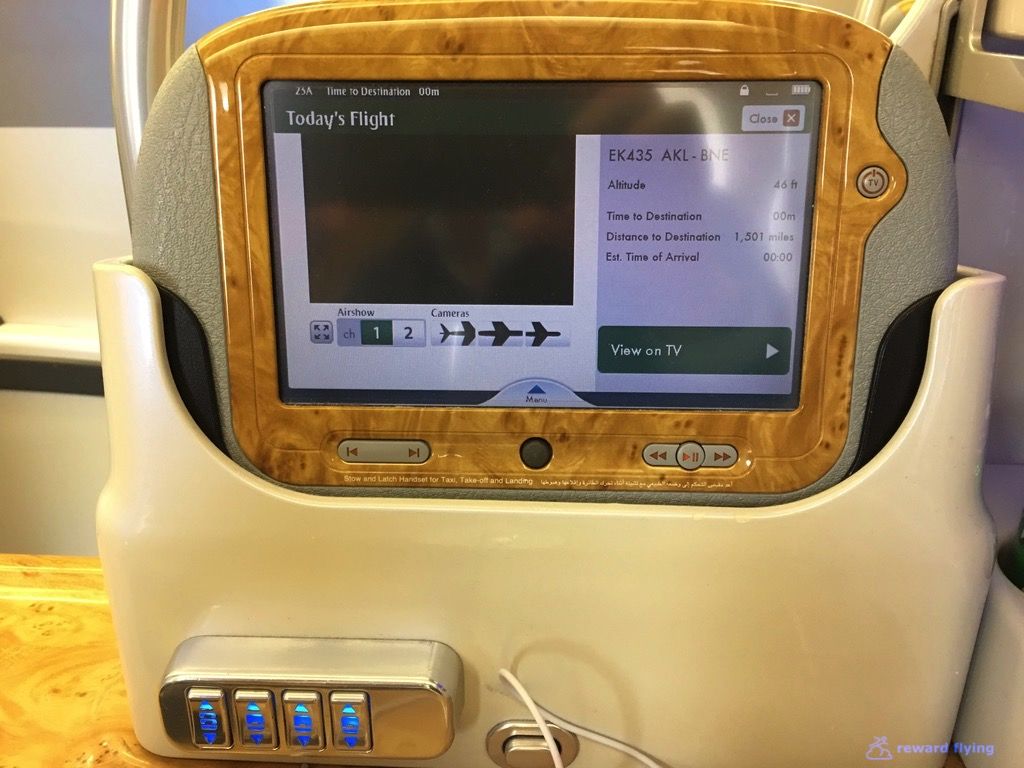 Review of Emirates flight from Auckland to Brisbane in Business