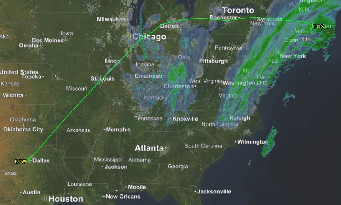 Review of American Airlines flight from Boston to Dallas/Fort Worth in ...