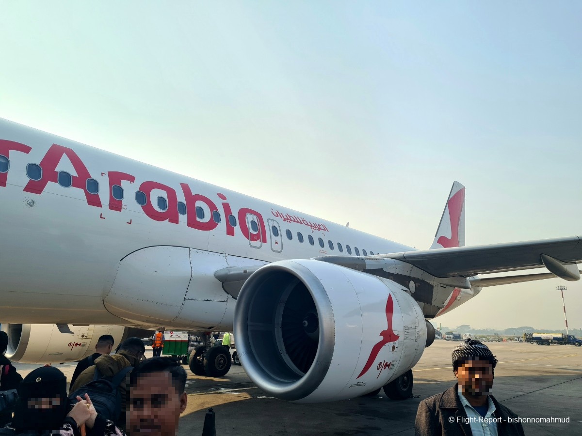 Review of Air Arabia flight from Sharjah to Dhaka in Economy