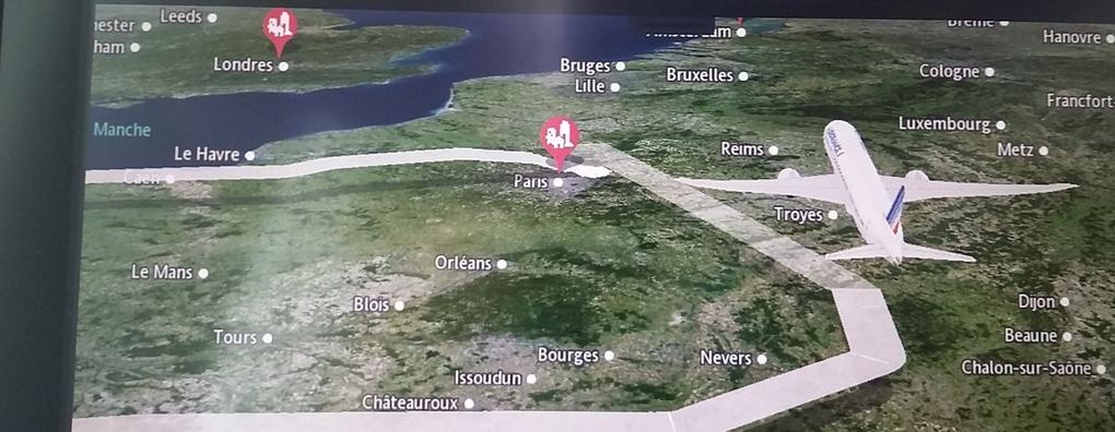 Review of Air France flight from Paris to Paris in Economy