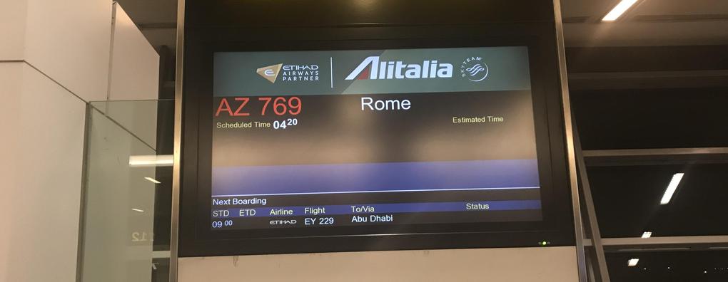 Avis du vol Alitalia New Delhi → Rome en Economique