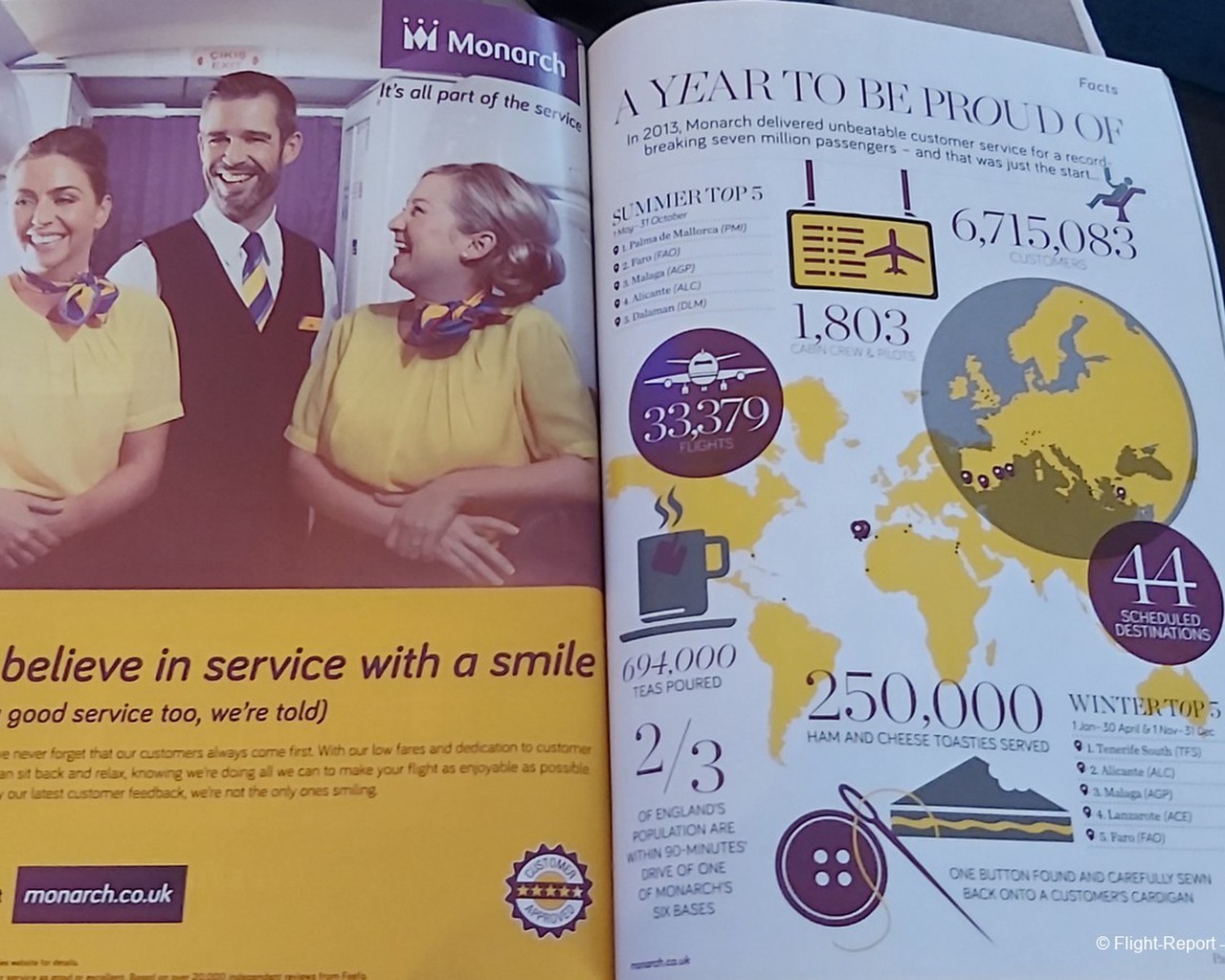 Review of Monarch Airlines flight from London to Rome in Economy