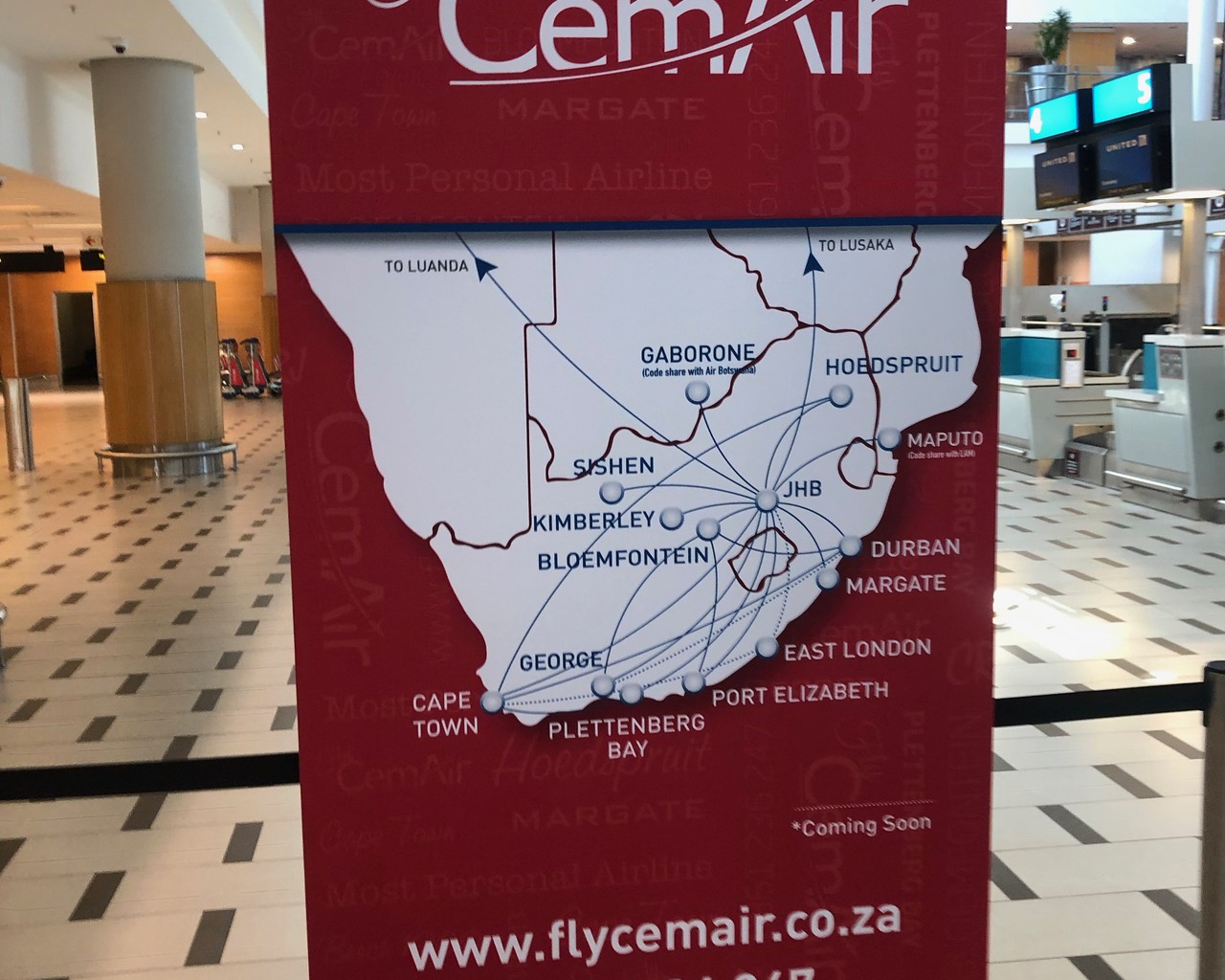 Avis du vol CemAir Cape Town → Durban en Economique