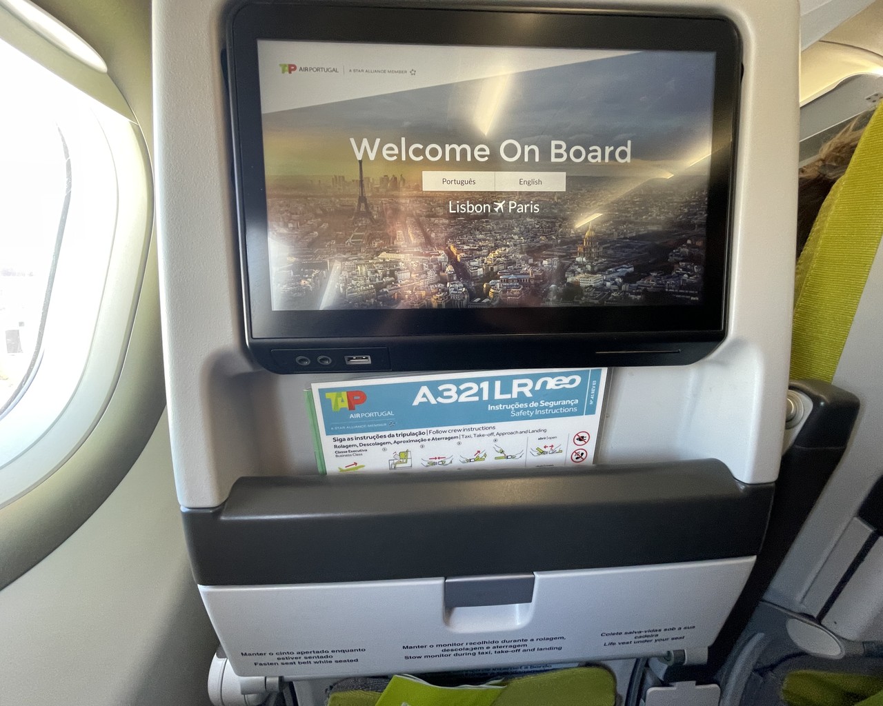 Avis du vol TAP Air Portugal Lisbon → Paris en Economique