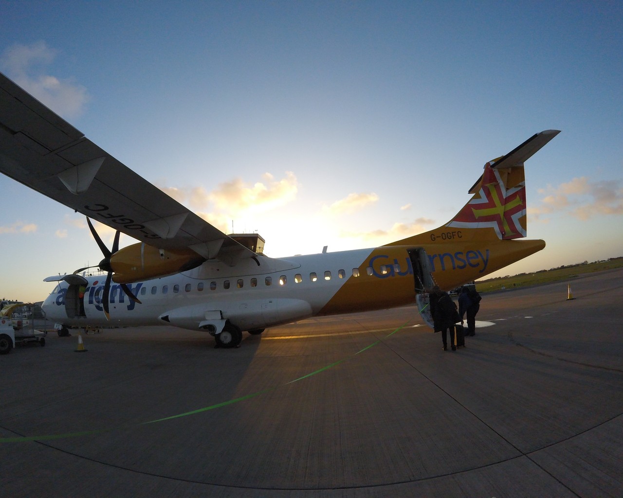 Review of Aurigny Air Services flight from Guernsey to London in Economy