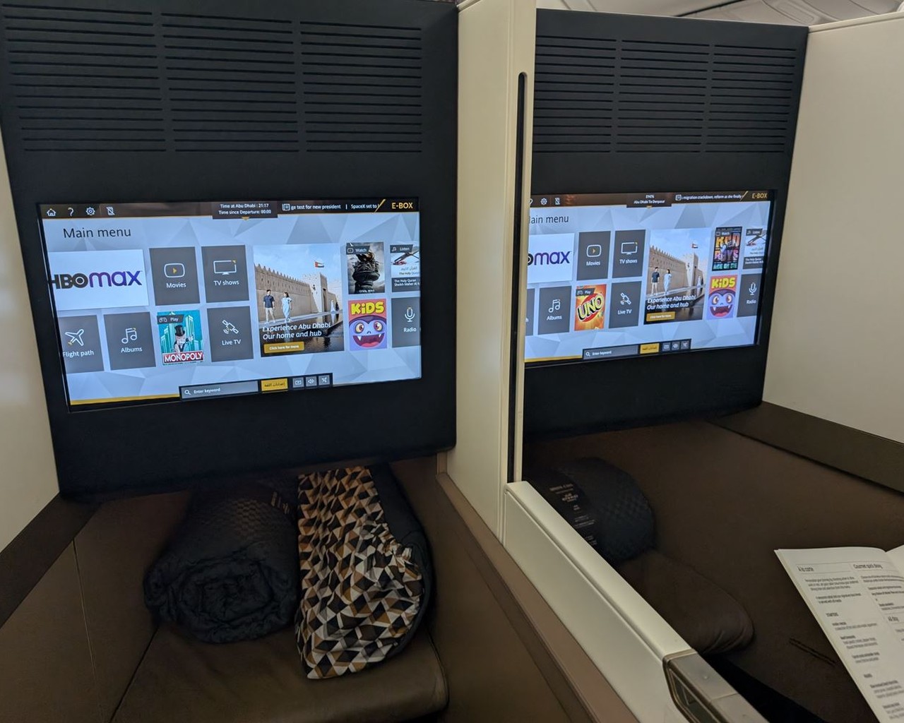 Avis du vol Etihad Airways Abu Dhabi → Denpasar en Affaires