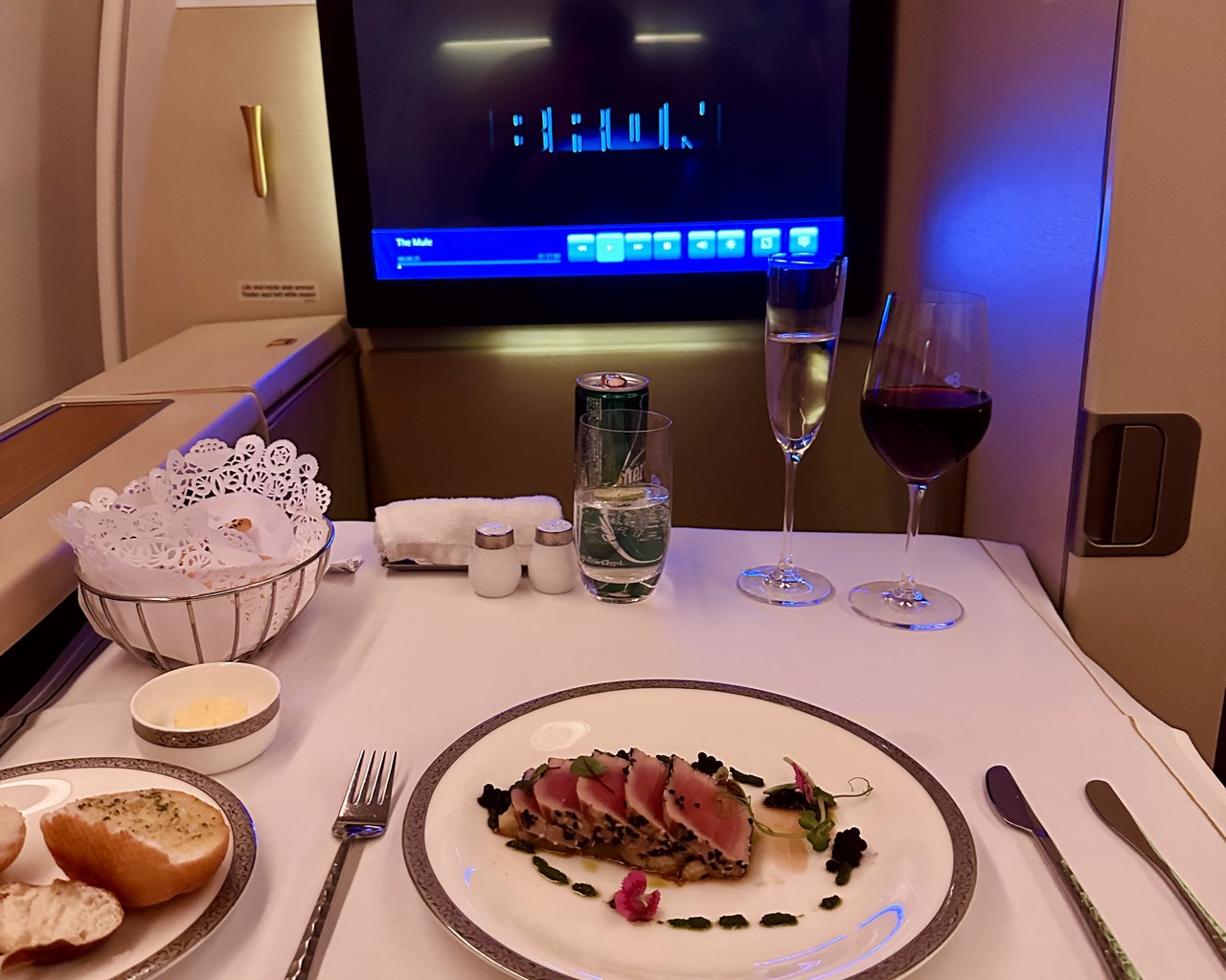 Review of Thai Airways flight from Bangkok to London in First