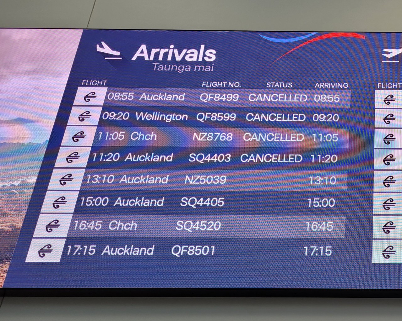 Review of Air New Zealand flight from Auckland to Wellington in Economy