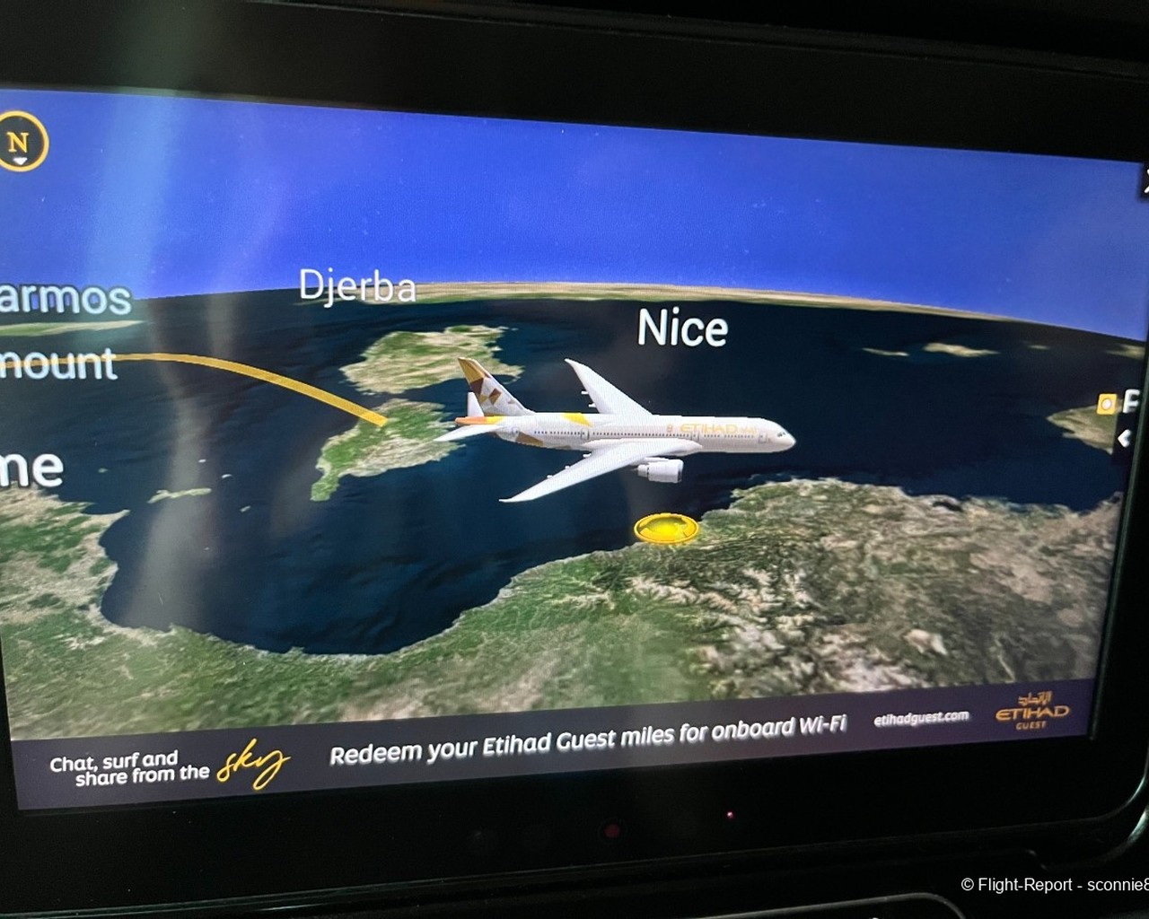Avis du vol Etihad Airways Abu Dhabi → Nice en Economique