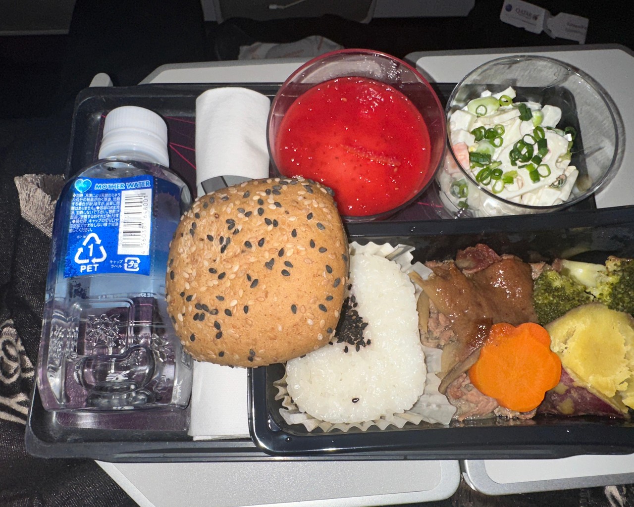 Review of Qatar Airways flight from Tokyo to Doha in Economy